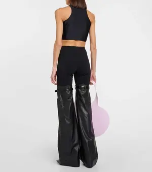 Coperni Floral Jersey Top - Black