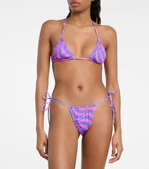 BANANHOT Bell Ruched Bikini Bottom - Multicoloured