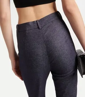 Magda Butrym High-rise Wool And Cotton Cropped Pants