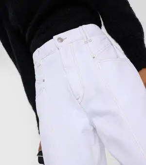 Isabel Marant Étoile Vetan High-rise Wide-leg Jeans - White
