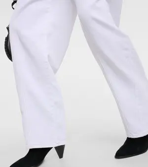 Isabel Marant Étoile Vetan High-rise Wide-leg Jeans - White
