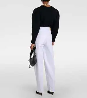Isabel Marant Étoile Vetan High-rise Wide-leg Jeans - White
