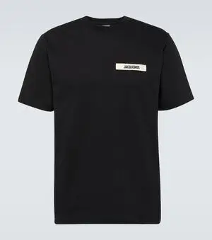 Jacquemus Le T-shirt Gros Grain Cotton T-shirt - Black