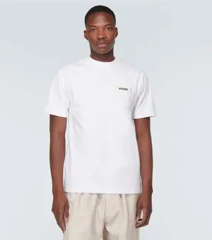 Jacquemus Le T-shirt Gros Grain Cotton T-shirt - White