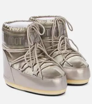 Moon Boot Icon Low Glance Satin Snow Boots - Gold