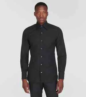 TOM FORD Cotton Poplin Tuxedo Shirt