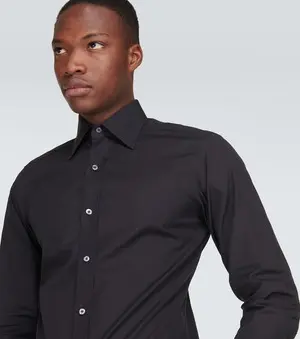 TOM FORD Cotton Poplin Tuxedo Shirt