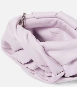 Burberry Rose Leather Clutch - White