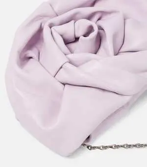 Burberry Rose Leather Clutch - White