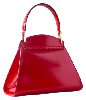 FERRAGAMO Prisma Glossed-leather Tote