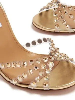 AQUAZZURA Tequila 105mm Crystal-embellished Sandals