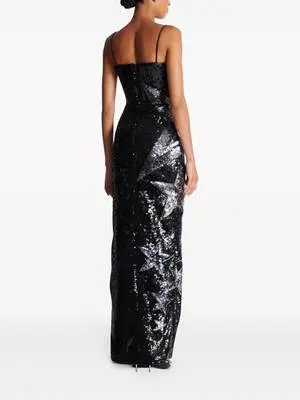 Balmain Star-pattern Sequinned Maxi Dress