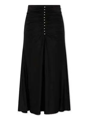 Rabanne Button-embellished Draped Skirt
