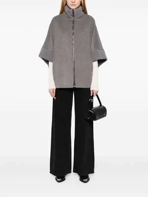 Cinzia Rocca Wide-sleeves Virgin Wool Jacket - Grey