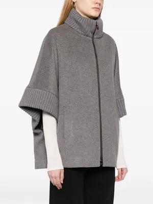 Cinzia Rocca Wide-sleeves Virgin Wool Jacket - Grey
