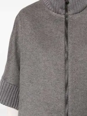 Cinzia Rocca Wide-sleeves Virgin Wool Jacket - Grey