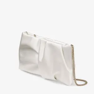 JIMMY CHOO Bonny Satin Clutch - Neutral
