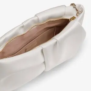 JIMMY CHOO Bonny Satin Clutch - Neutral