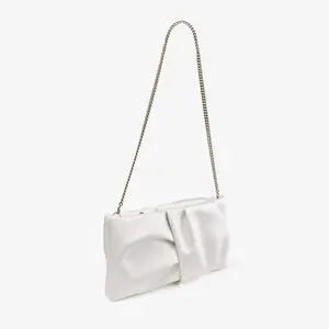 JIMMY CHOO Bonny Satin Clutch - Neutral