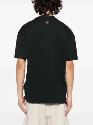 Palm Angels Burning Monogram-print T-shirt - Black