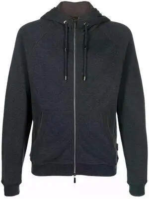 MOORER Moorer Zip-Up Cotton-Cashmere Hoodie