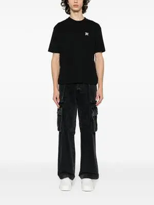 Palm Angels Monogram-embroidered T-shirt - White