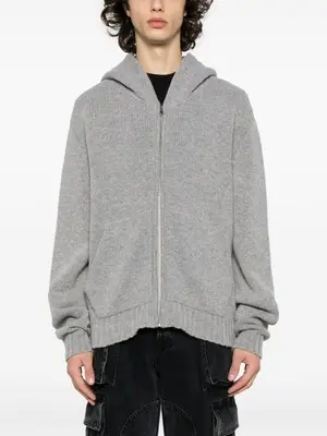 Palm Angels Curved-logo Zip-up Hoodie