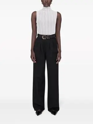 ANINE BING Carrie Wide-leg Wool Trousers