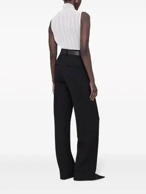 ANINE BING Carrie Wide-leg Wool Trousers
