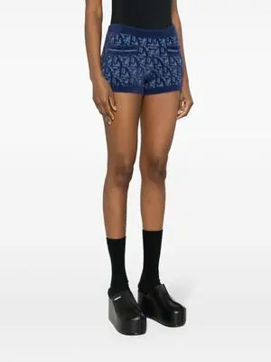 Palm Angels Monogram-jacquard Knitted Shorts