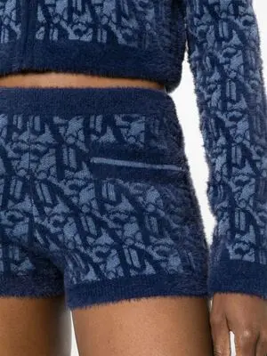 Palm Angels Monogram-jacquard Knitted Shorts