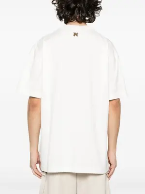 Palm Angels Burning Monogram-print T-shirt - White
