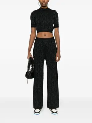 Palm Angels Monogram Jacquard Knitted Trousers