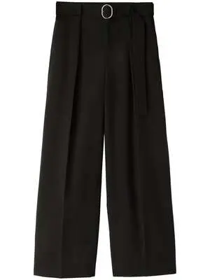 JIL SANDER Belted Wide-leg Wool Trousers