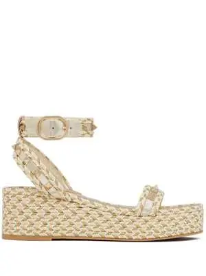 Valentino Garavani 45mm Rockstud Flatform Sandals