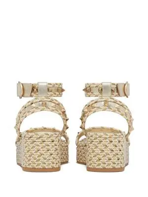 Valentino Garavani 45mm Rockstud Flatform Sandals