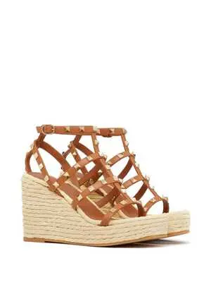 Valentino Garavani 95mm Rockstud Wedge Sandals