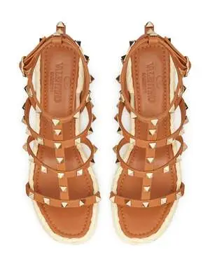 Valentino Garavani 95mm Rockstud Wedge Sandals