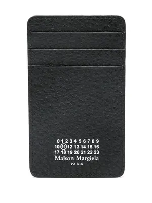 MAISON MARGIELA Four Stitch-print Leather Cardholder - Black