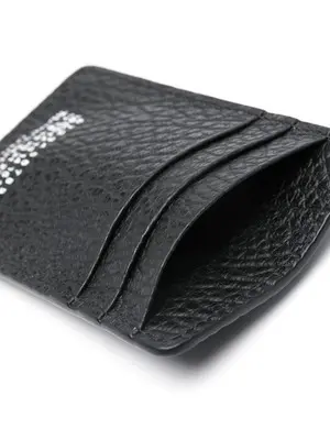MAISON MARGIELA Four Stitches-print Leather Cardholder - Black