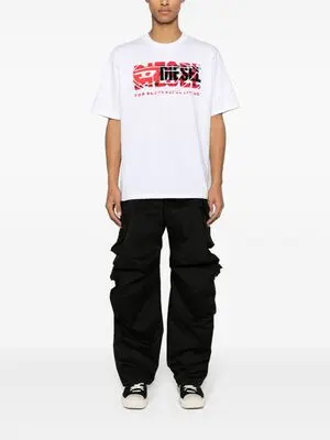 DIESEL® Logo-embroidered Cotton T-shirt
