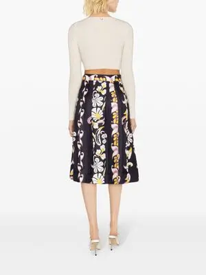 Tory Burch Floral-print Pleated Skirt