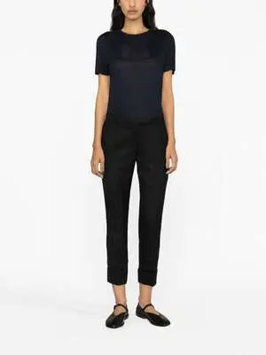 Thom Browne Cropped Tailored Trousers - Black