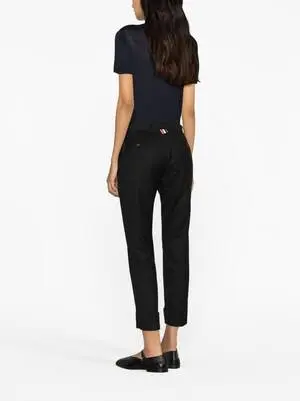 Thom Browne Cropped Tailored Trousers - Black