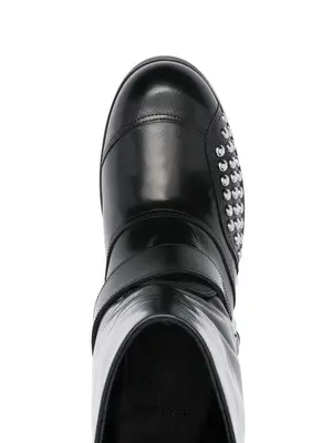 STEFAN COOKE Leather Biker Boots