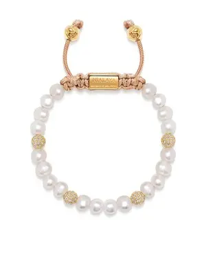 NIALAYA JEWELRY Freshwater Pearl Beaded Bracelet - White