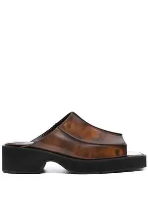 Eckhaus Latta Frame Leather Slides