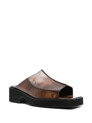 Eckhaus Latta Frame Leather Slides