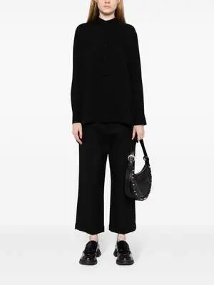 Yohji Yamamoto Band-collar Button-up Shirt