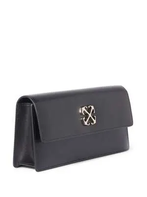 Off-White Jitney 1.0 Leather Shoulder Bag - Black